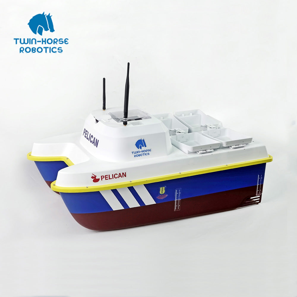 "PELICAN" Remote Control Fishing Bait Boat With Cameras And Sonar, 4 H ...